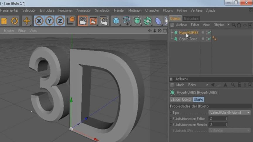 C4D 3D立体文字效果制作