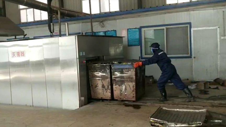 直击新冠肺炎医疗废物处理全过程,高温灭菌45分钟,粉碎后填埋