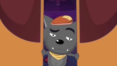 喜羊羊与灰太狼:懒羊羊被灰太狼抓了,给根棒棒糖就好了,太可爱