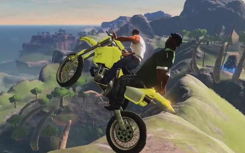 大神自制《塞尔达传说:旷野之息》MOD 在海拉尔和CJ飙车【游民新闻...