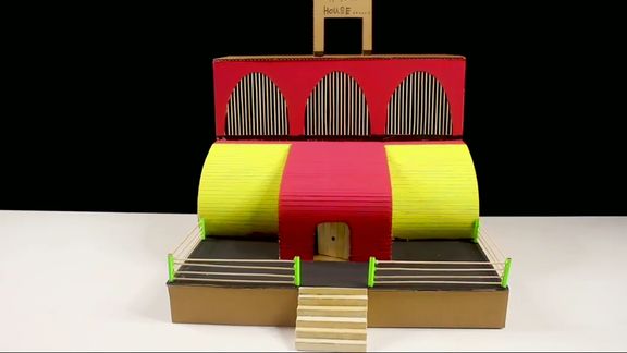 DIY:利用纸板制作仓鼠屋,这手工技术好的没话说!