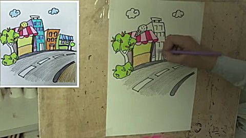 经典动漫形象 第3集街道的画法