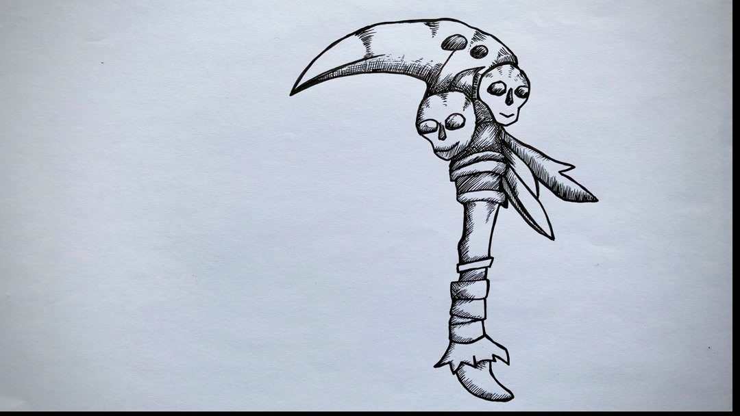 古代武器兵器,线描简笔画