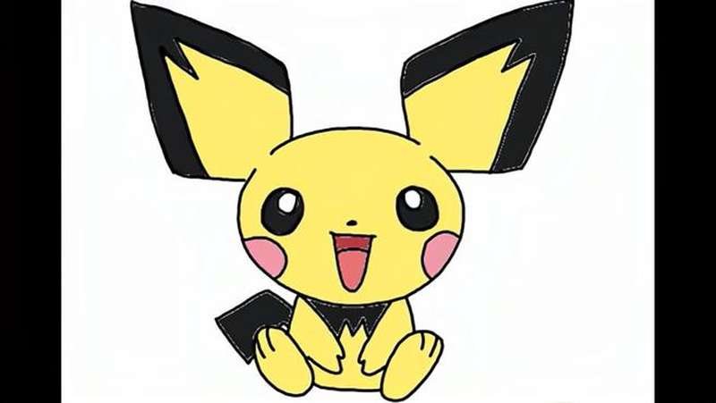 儿童简笔画精选-皮卡丘的绘画步骤