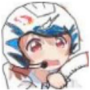 低头蓝白条 