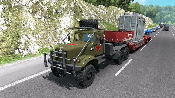 欧洲卡车模拟2,1.32版克拉斯255重卡MOD测试,带完全存档不死机