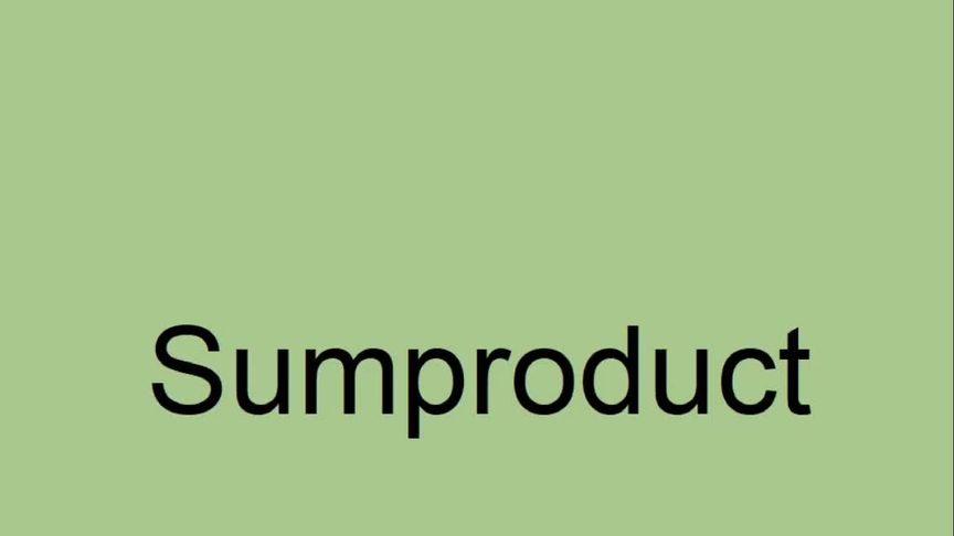 Sumproduct乘积之和函数代替Sumifs和Countifs#excel #