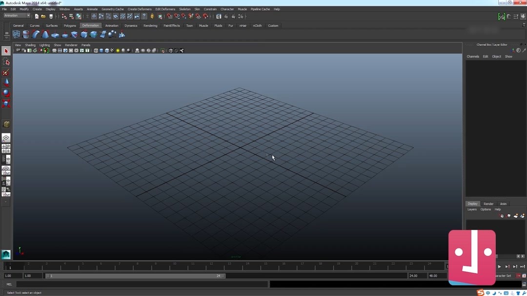 小崔动画MAYA模型公益性精品课1—基础界面介绍