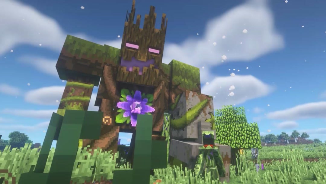 我的世界地下城怪物全部都来了,巨型泰坦树人登场