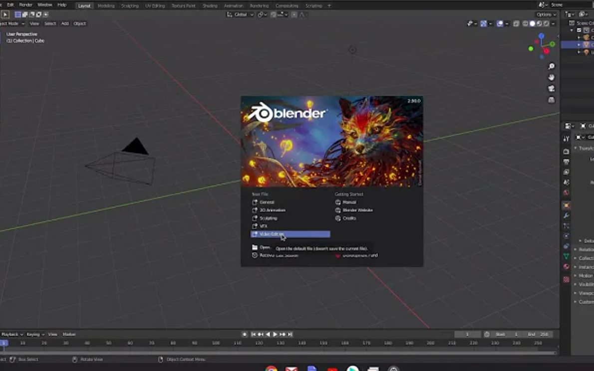 如何在 Chromebook (FydeOS)上安装使用 Blender 2.90