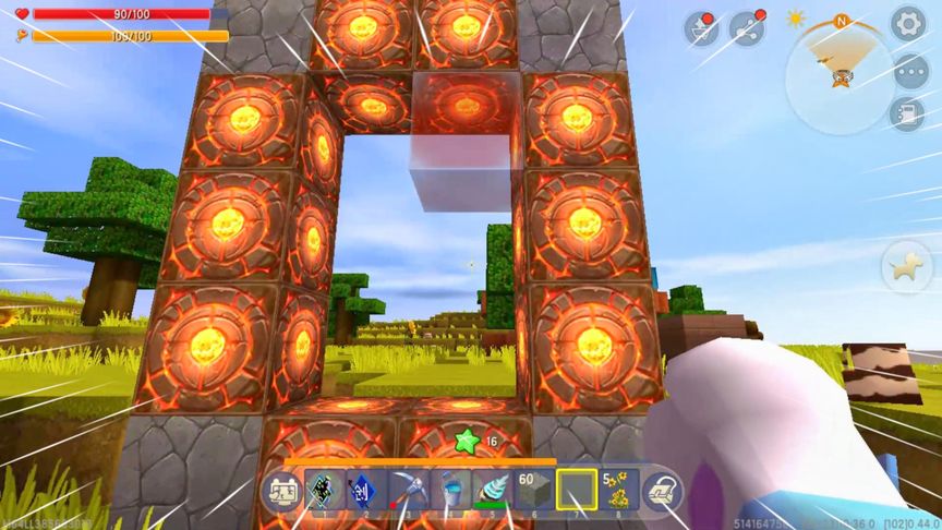 迷你世界:拔刀剑生存,地心门框打造完成,可末影人太稀有了!