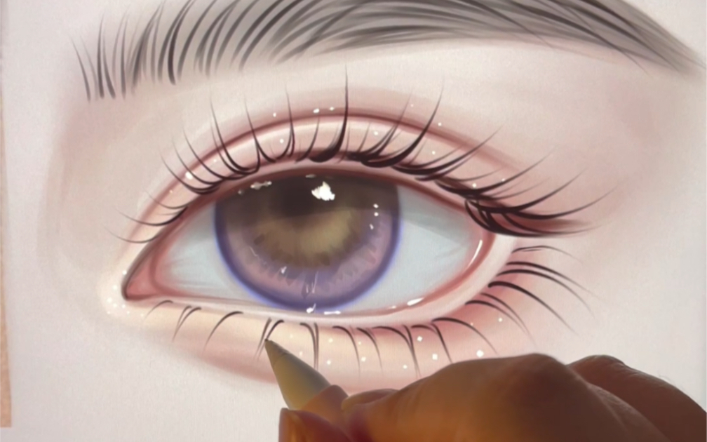 procreate绘画保姆级眼睛上色教程分享 2分钟就能学会 零基础小白...