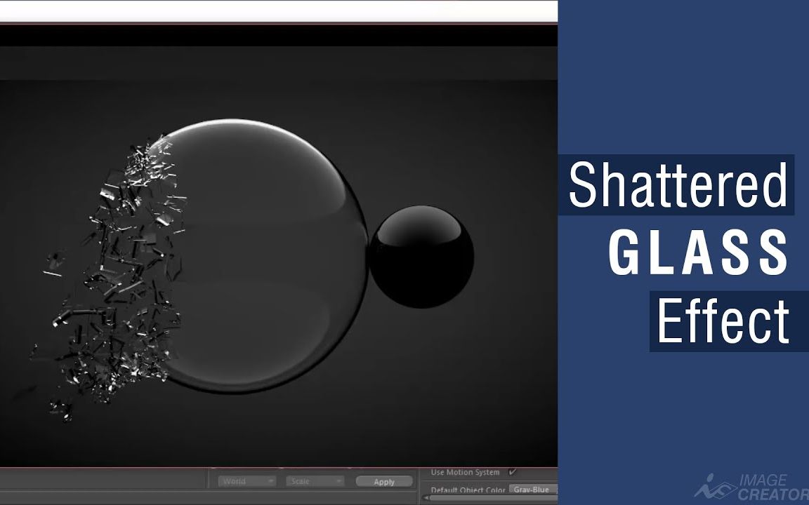 破碎玻璃效果的C4D动画教程