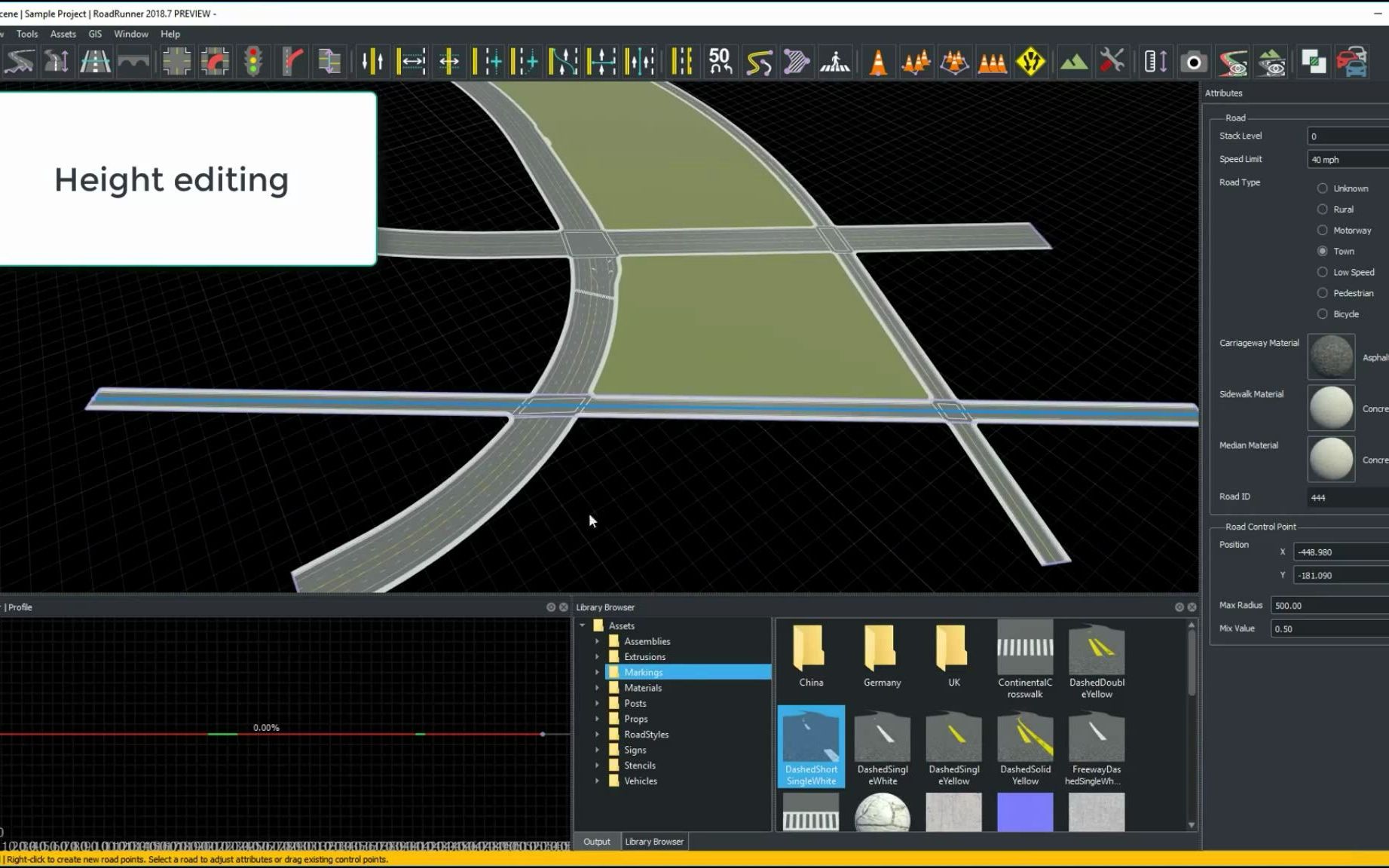 Mathworks RoadRunner 3D场景来模拟设计软件 演示视频 RRCG