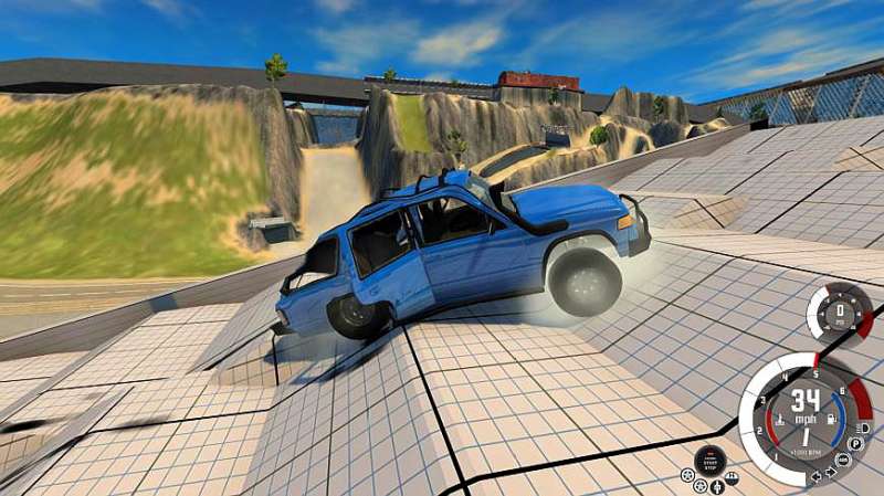 车祸模拟器:开辆坏成渣的车爬坡,最后能开上去真不容易!