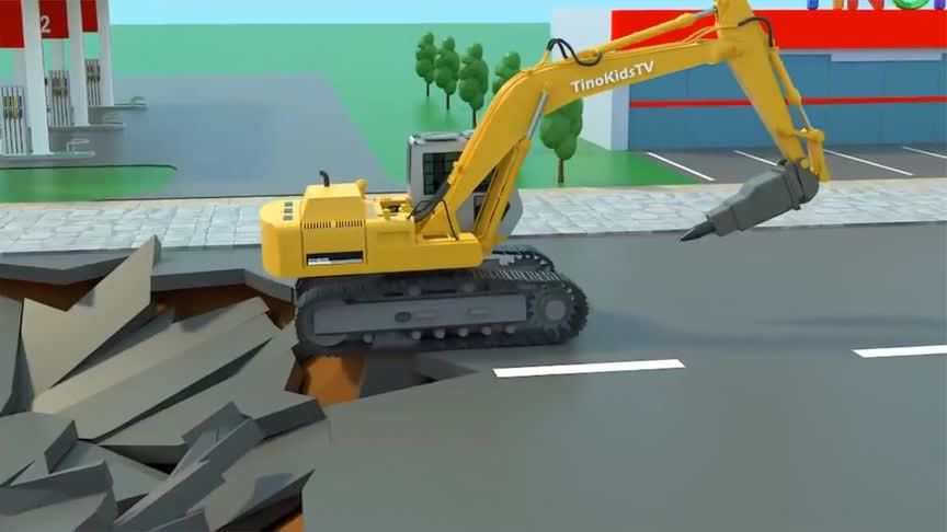 少儿│创意挖掘机工程车运输工作,挖机驾驶模拟器游戏