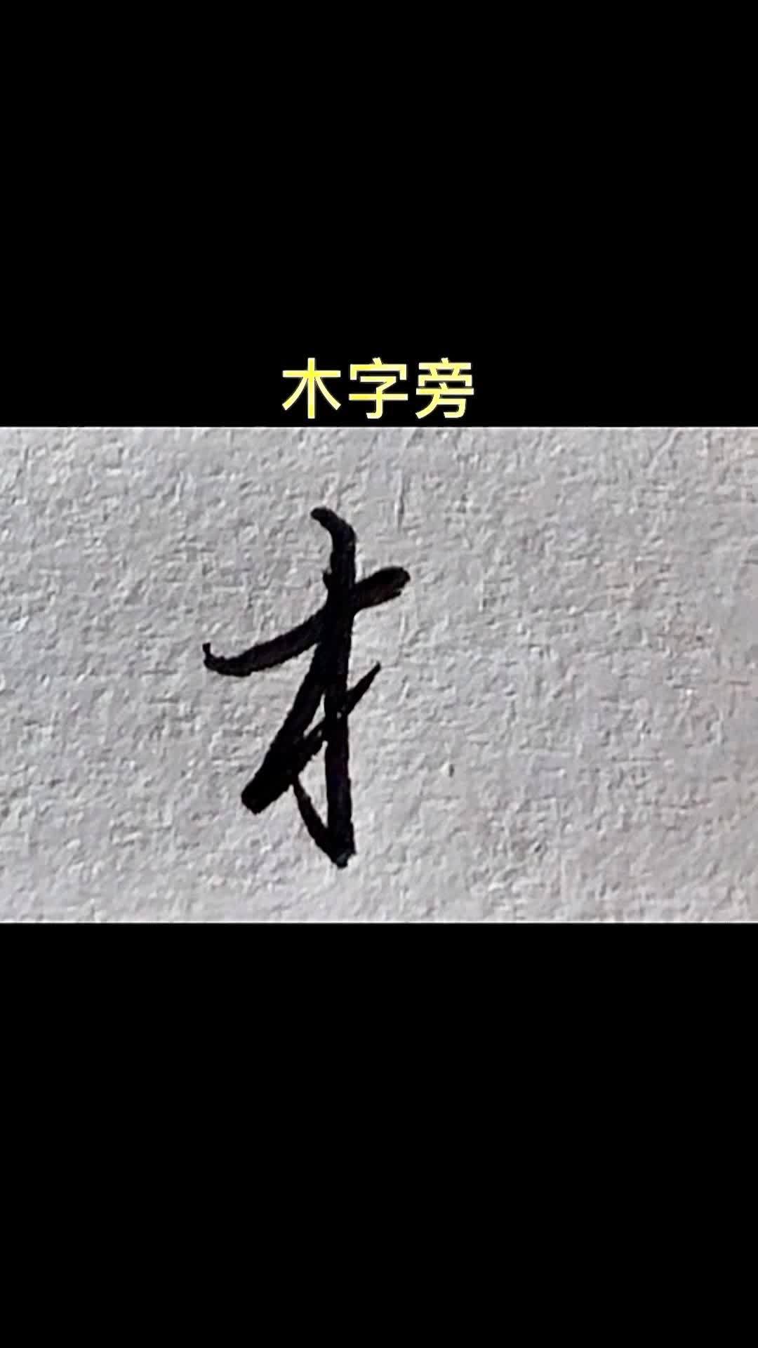 "木字旁"的写法#练字#写字