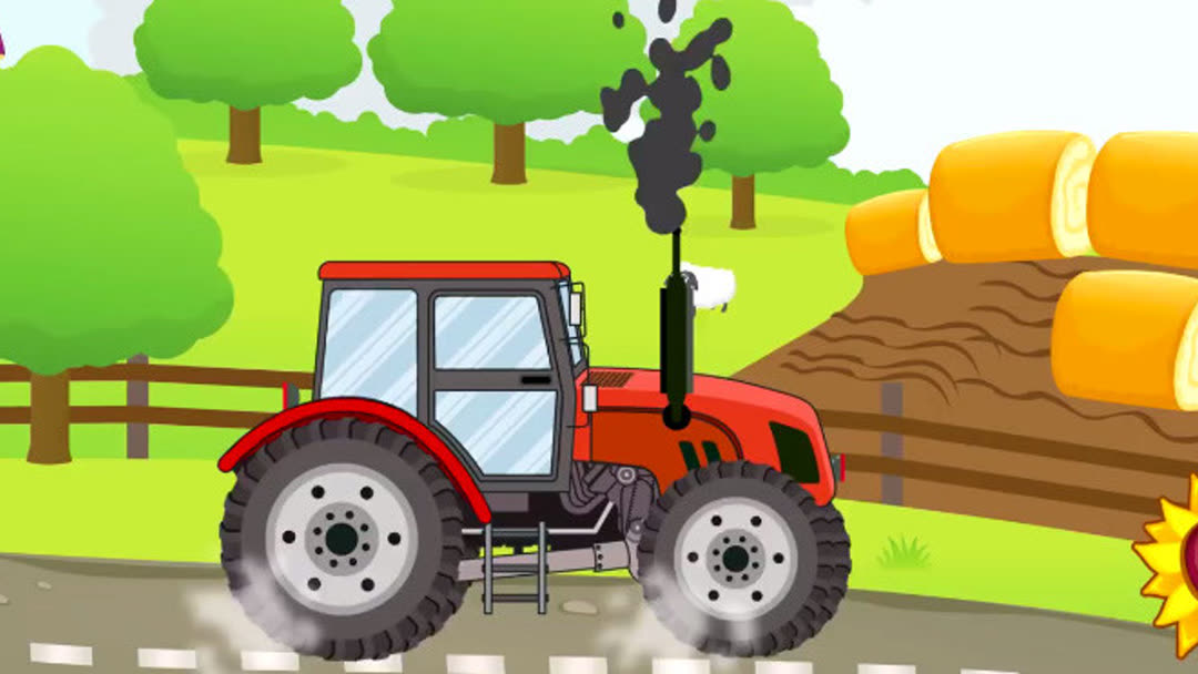 拖拉机的故事孩子的动画片拖拉机的