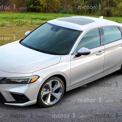 【没手动!本田新一代思域渲染图流出】本田思域即将在2022年换代...