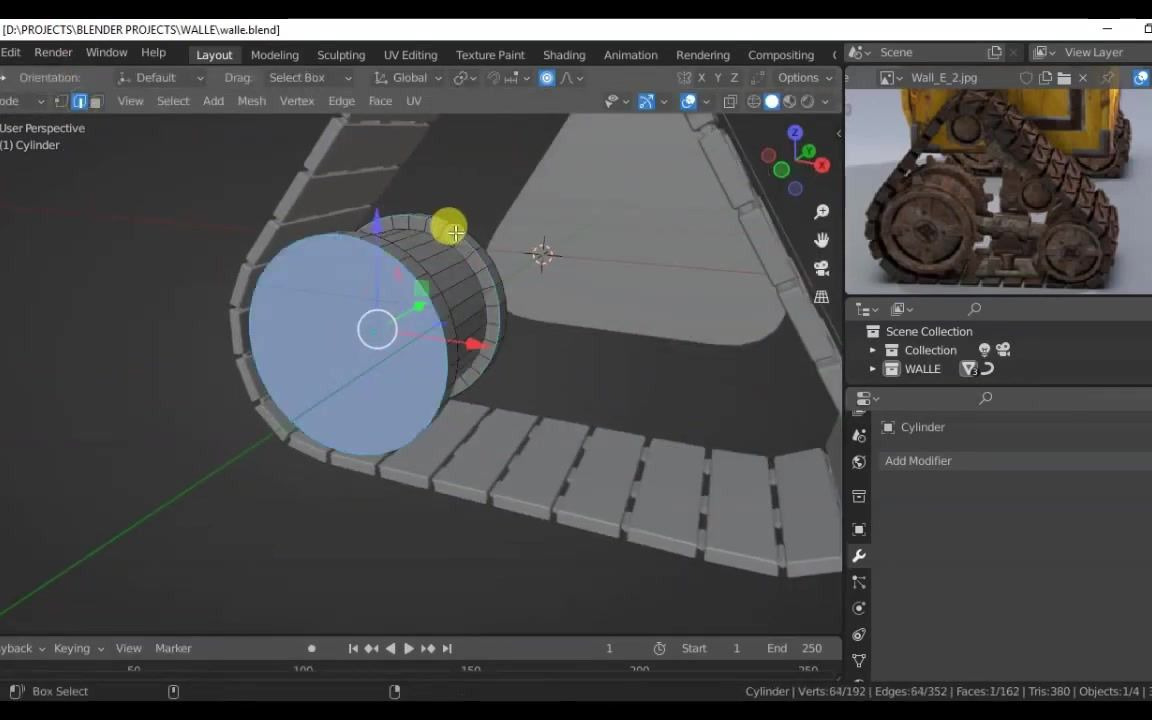 blender 3.0 wall e modeling tutorial建模教程