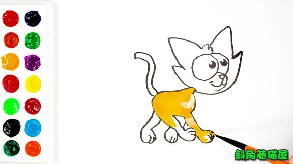 可爱小猫咪的画法,小朋友一学就会