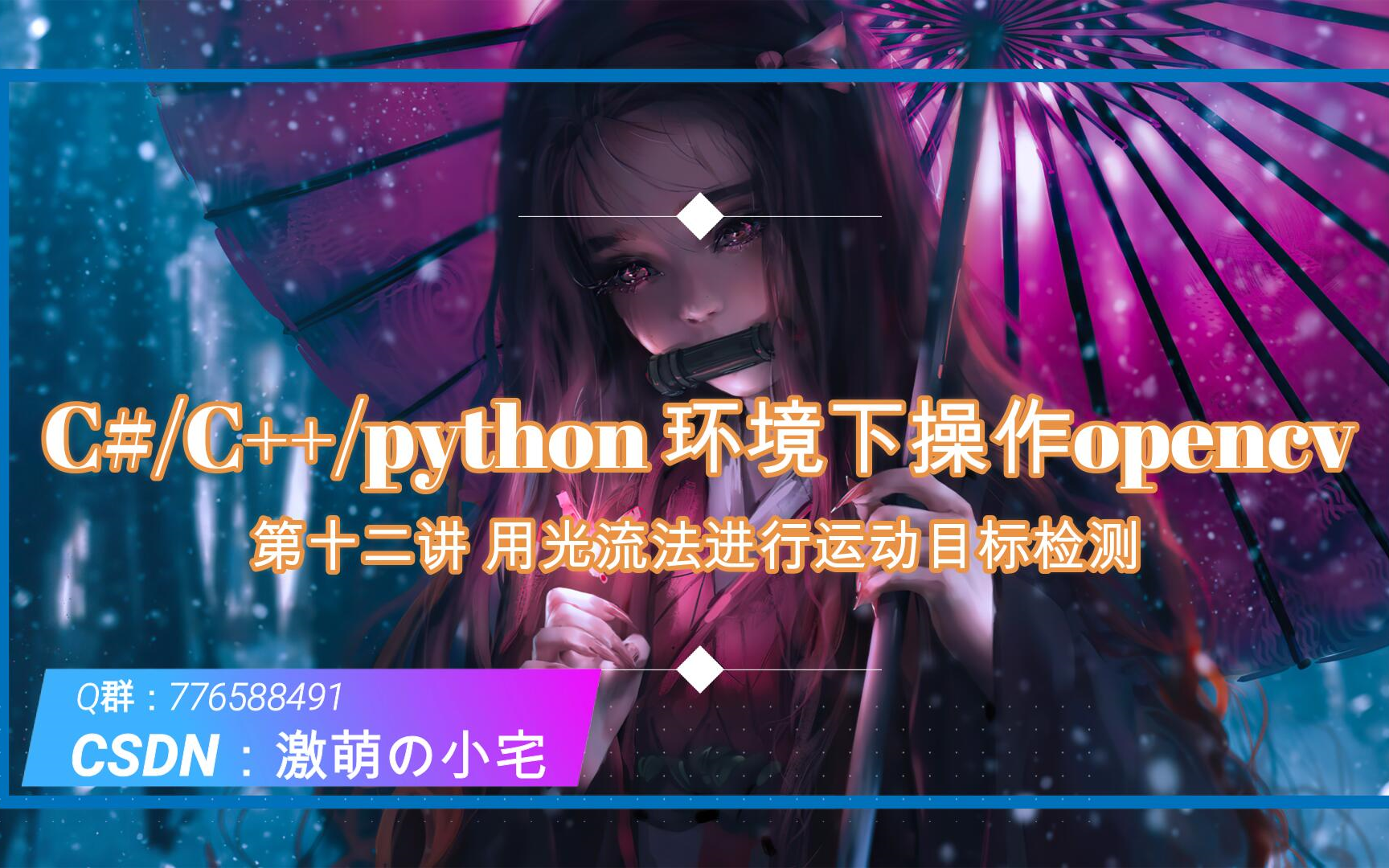 【OpenCv基础】第十二讲 用光流法进行运动目标检测