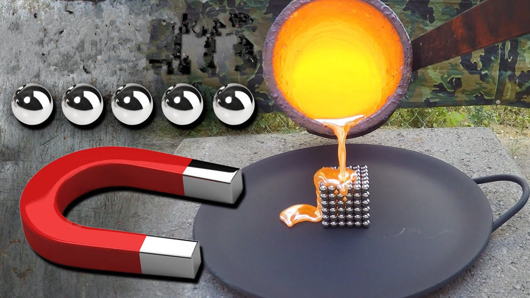 史上最强钕磁铁遇上1000℃铜水,你猜会怎样?