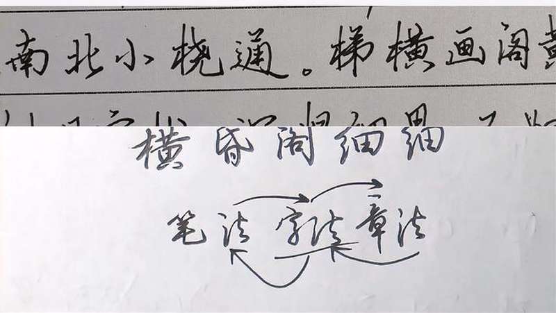 硬笔行书从笔法到字法到章法的来回学习
