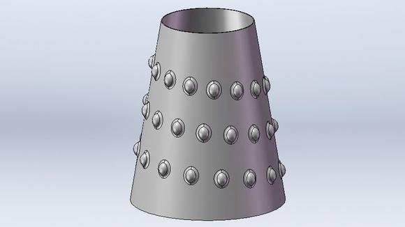 Solidworks 圆锥零件巧用圆周变量阵列建模