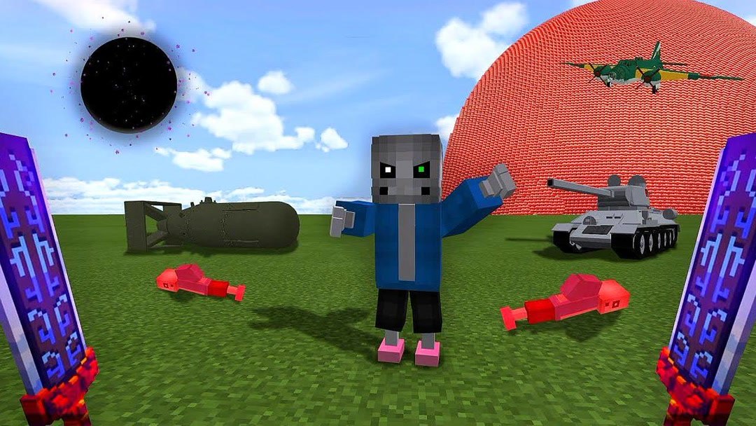 我的世界SANS大战核弹模组,这么猛的破坏力能撑得住吗 魔哒解说