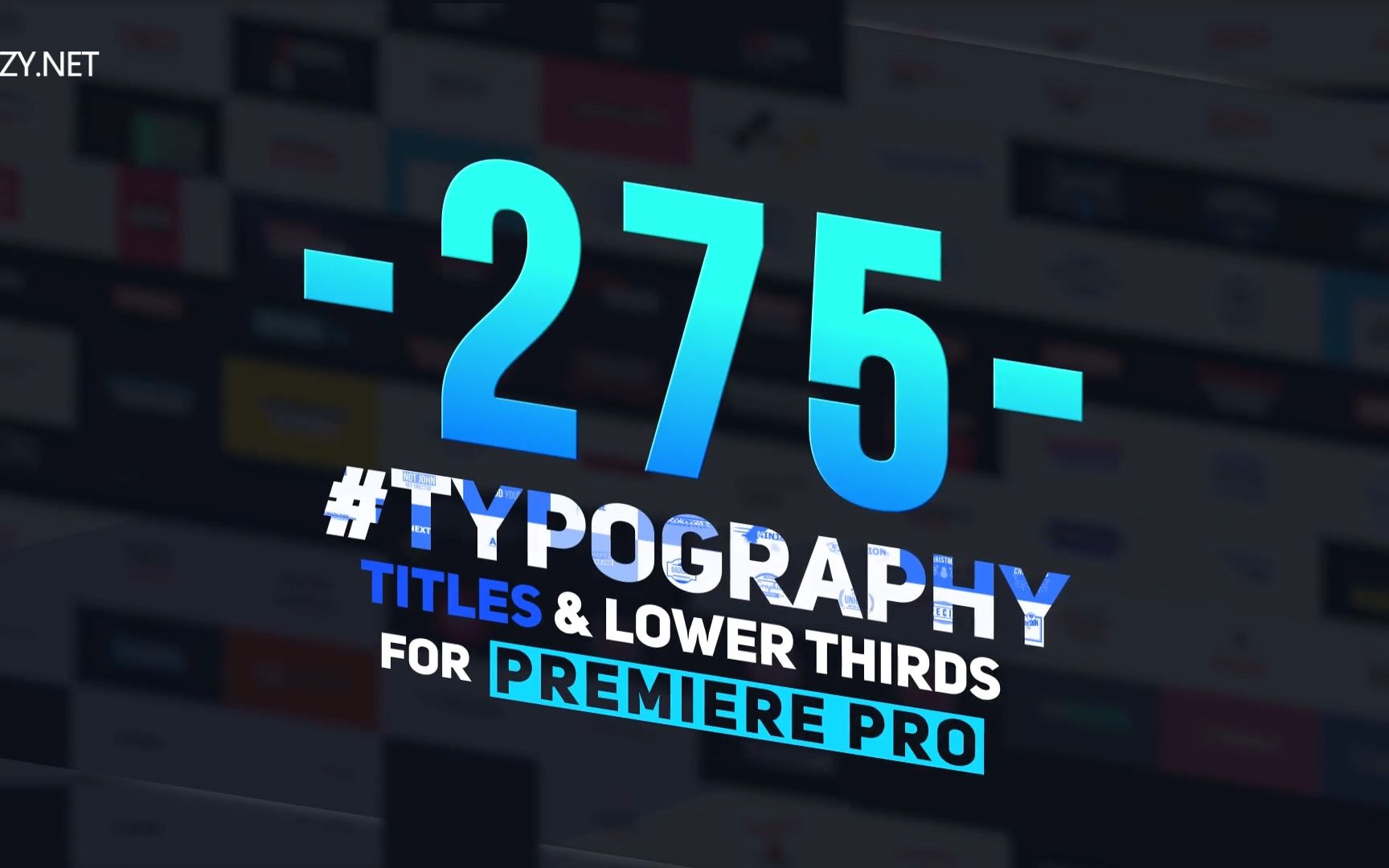 PR模板|275个文字标题字幕条排版动画模板下载