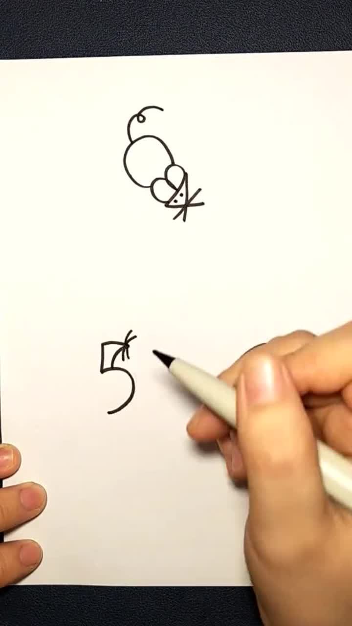 用数字画小老鼠第二季~简单易学包你一学就会