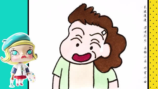 儿童简笔画:蜡笔小新的邻居太太总被小新搞得无比尴尬