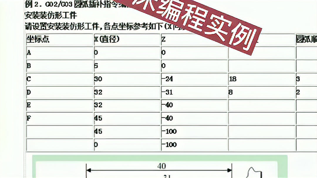 数控编程实例 关注我学习更多专业知识!