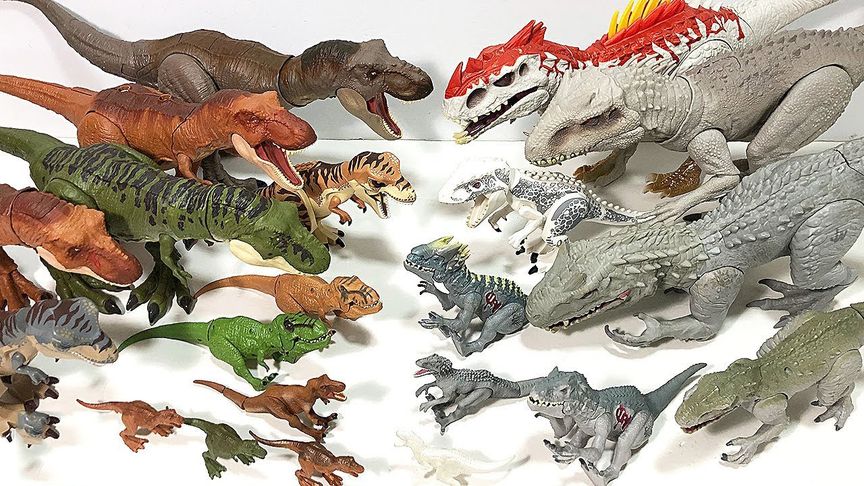 侏罗纪恐龙模型 霸王龙和暴虐龙