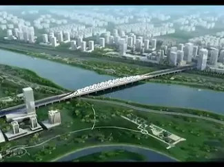 AutoCAD-道路桥梁立交三维动画,效果图