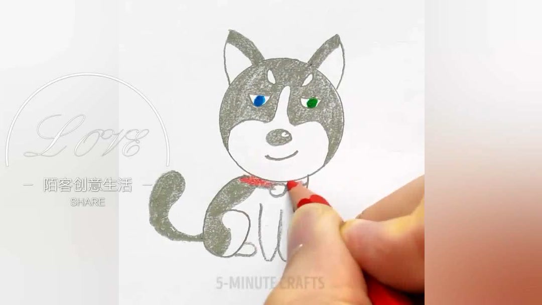 看大神如何通过素描绘画一只可爱的小狗狗?