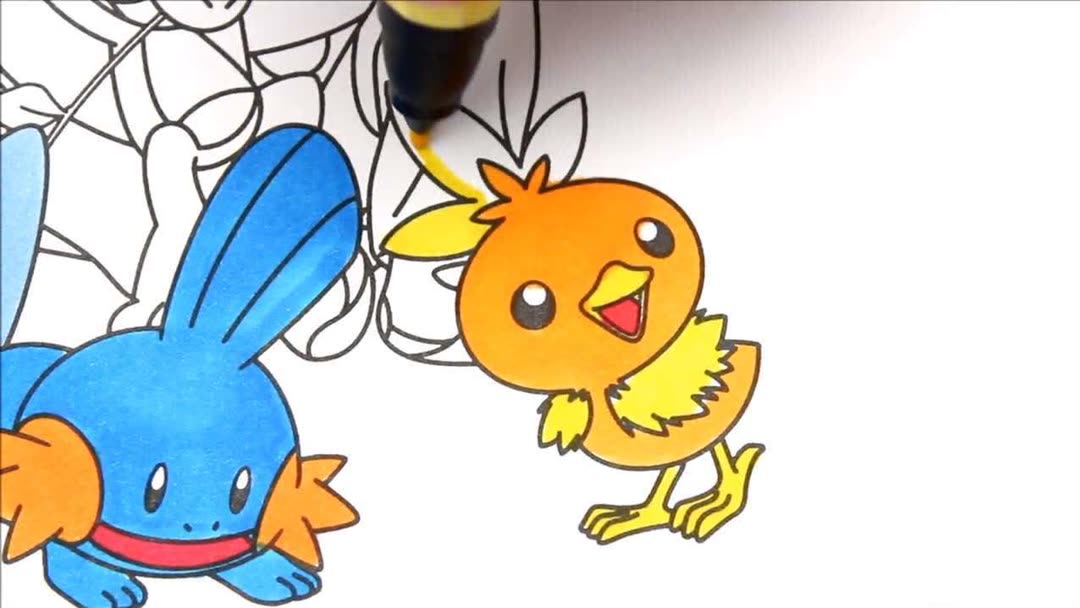 儿童简笔画 给卡通人物涂上你喜欢的颜色吧