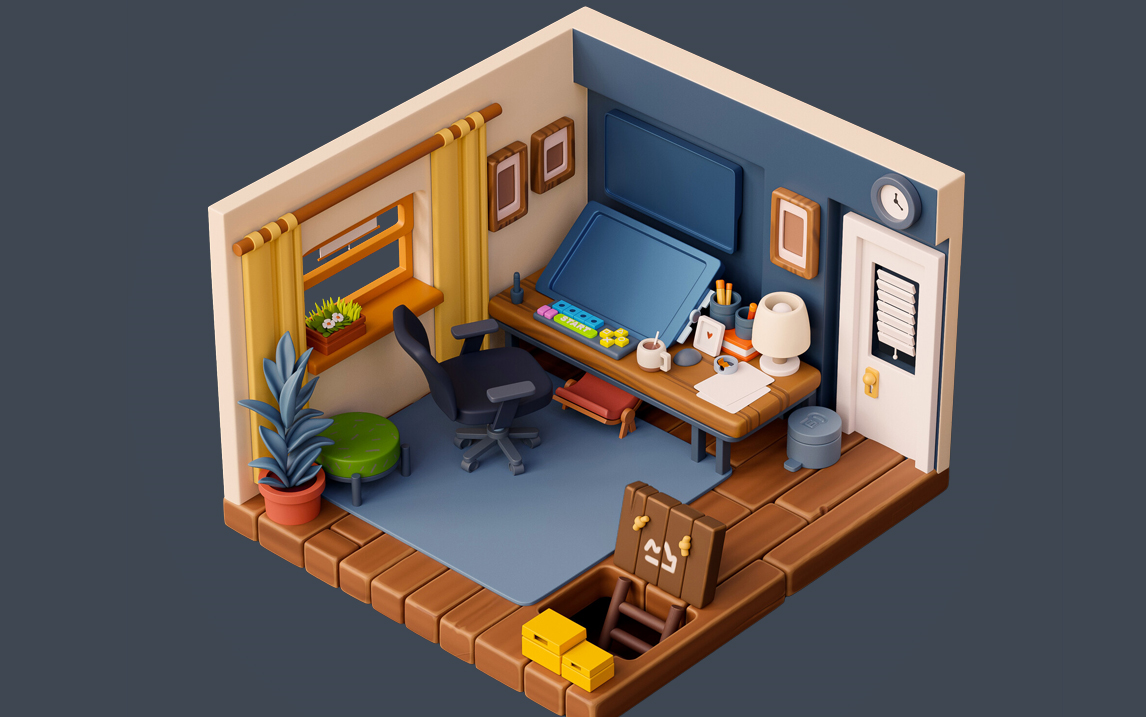 【Maya场景建模】简单小房子制作,0基础布线案例讲解