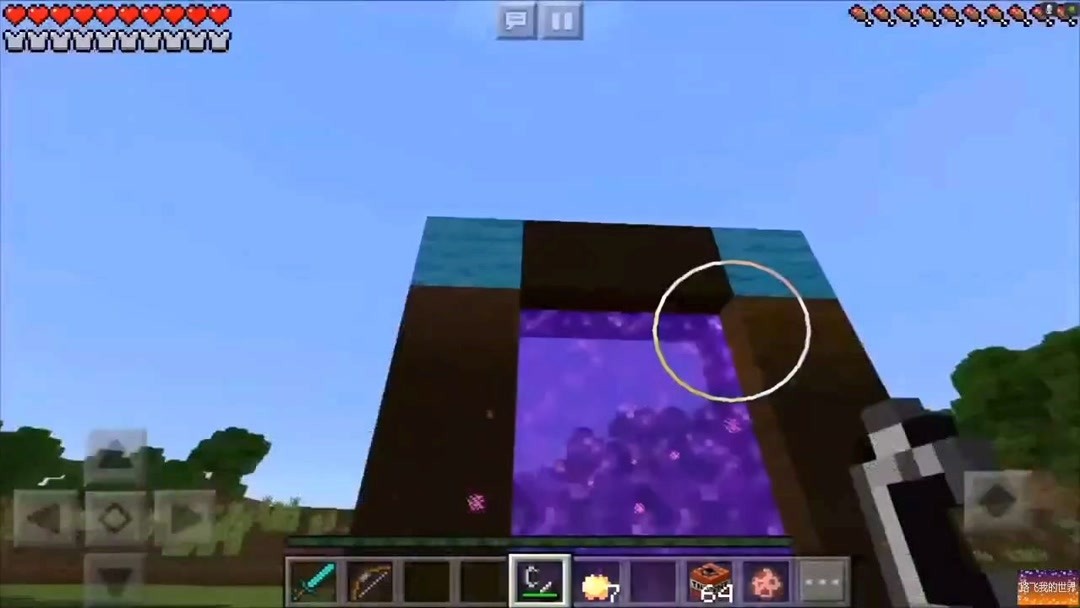 我的世界-游戏:褐蓝色传送门的世界,来自在沙漠中的大别墅!