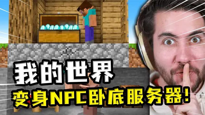 我的世界:玩家变身村民NPC卧底服务器,面对面疯狂...