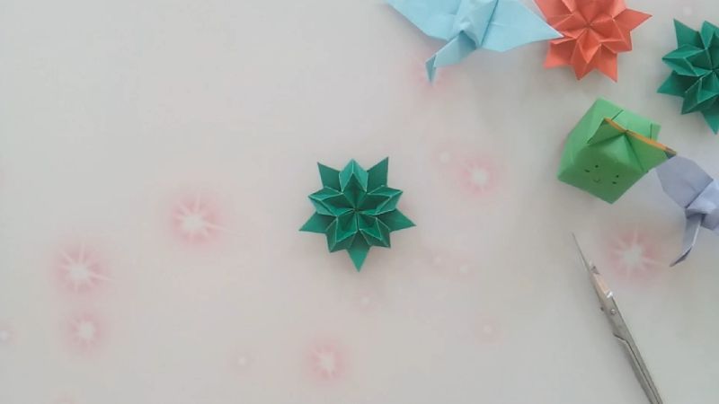 折纸教程:超好看又简单的立体花,作装饰太漂亮啦