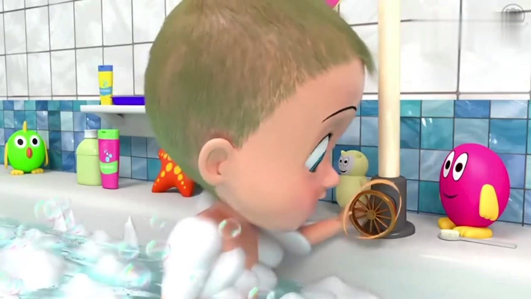 179幼儿动画益智早教,D动漫萌娃讲卫生爱洗澡,