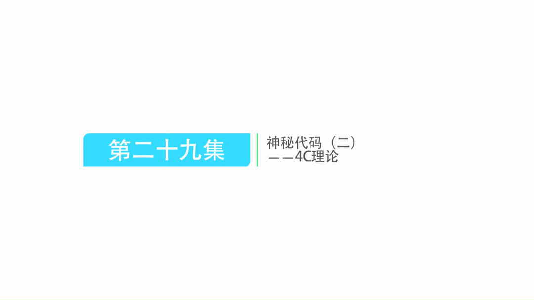 第29集 神秘代码(二)——4c理论