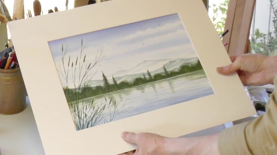 水彩风景画春天湖泊,极易上手的绘画全教程