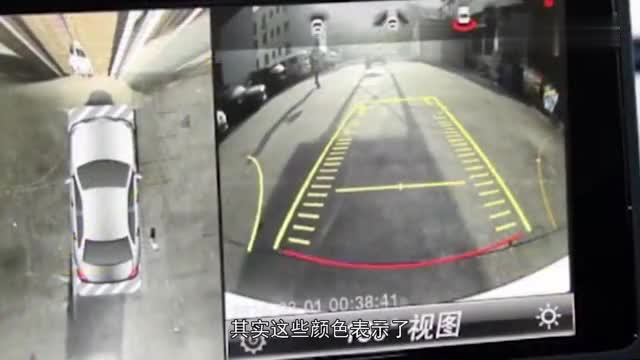 倒车影像中的黄红绿线是什么意思?