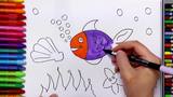 儿童涂鸦简笔画:快来学习画出海洋世界