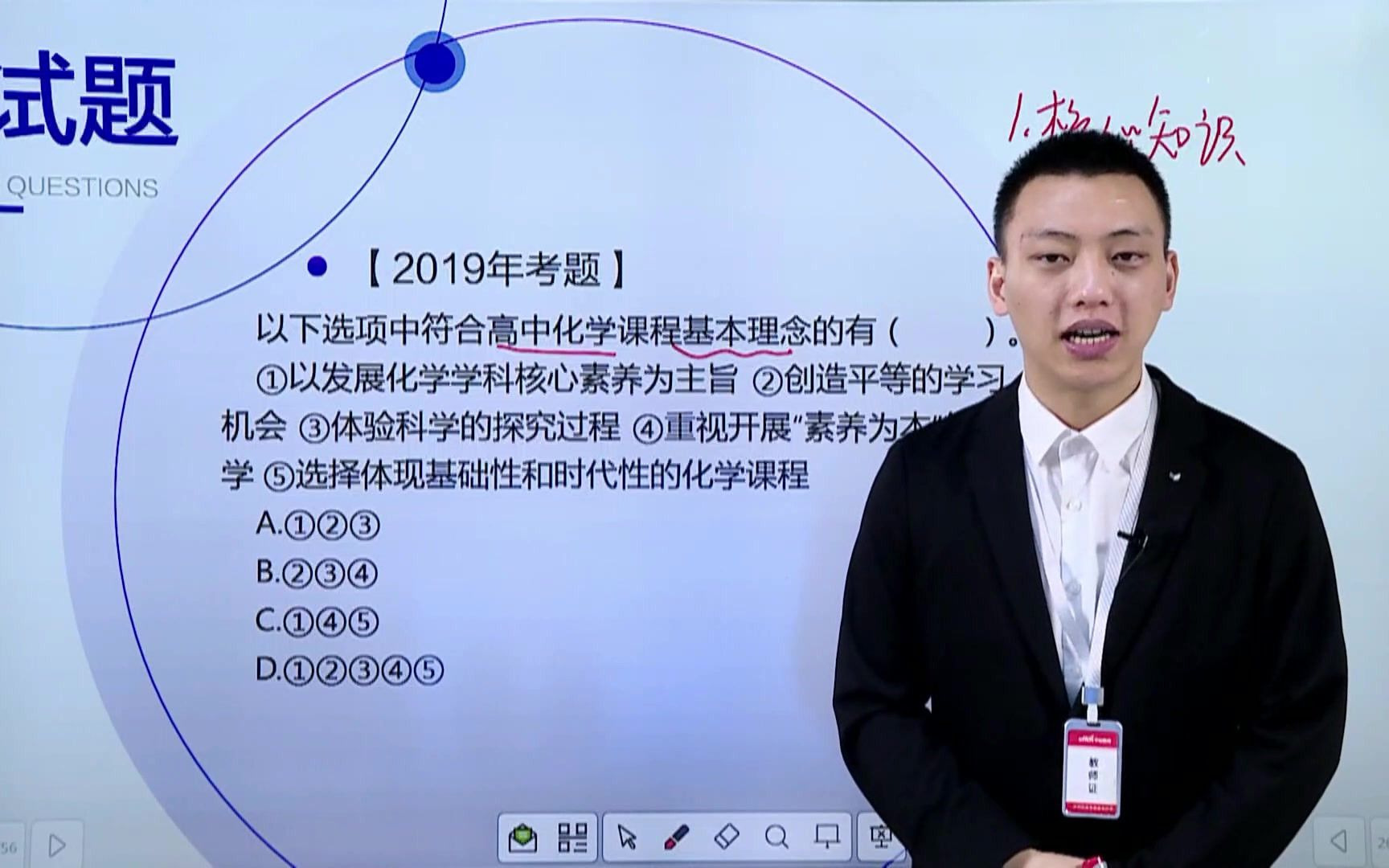 教师资格笔试千题百炼--课程改革与课程标准【高中化学】