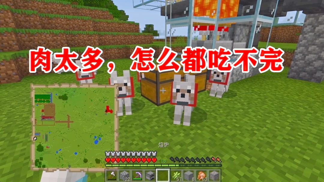 我的世界单人生存13:把狗狗养在烧烤机旁边,天天吃肉都吃不完