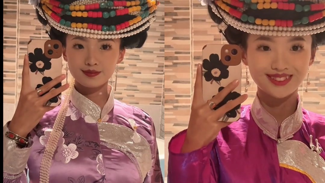 摩梭族女生展示28套民族服饰,件件惊艳颜值不输明星:为宣传文化